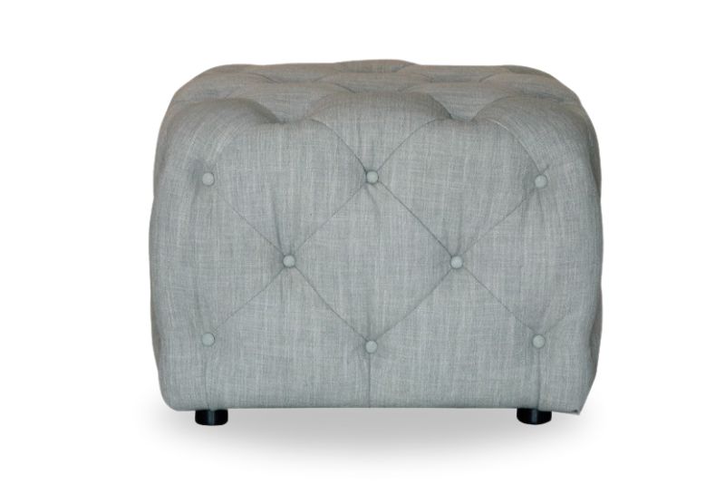 Button Cube Footstool Fabric | Caseys Furniture