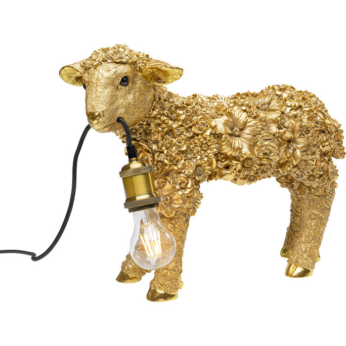 Gold Flower Sheep Table Lamp | Caseys Furniture