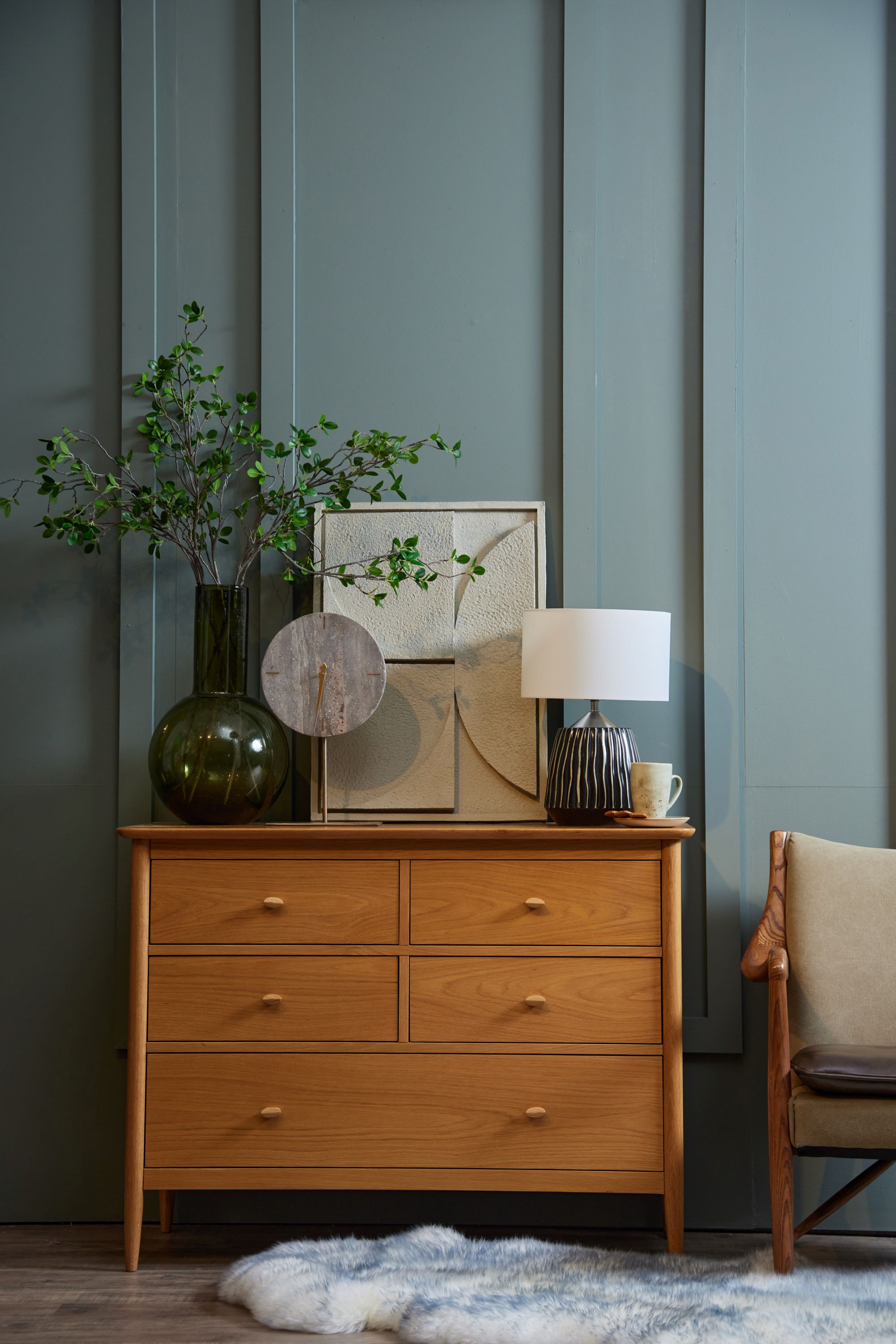 Ercol Teramo 5 Drawer Wide Chest | Caseys Furniture